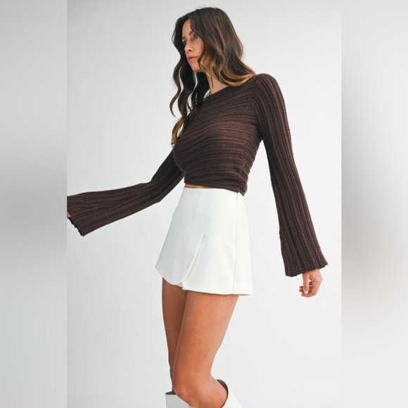 Mable | Tops | Mable Chocolate Bell Sleeve Pre Order Ships Mid October ...